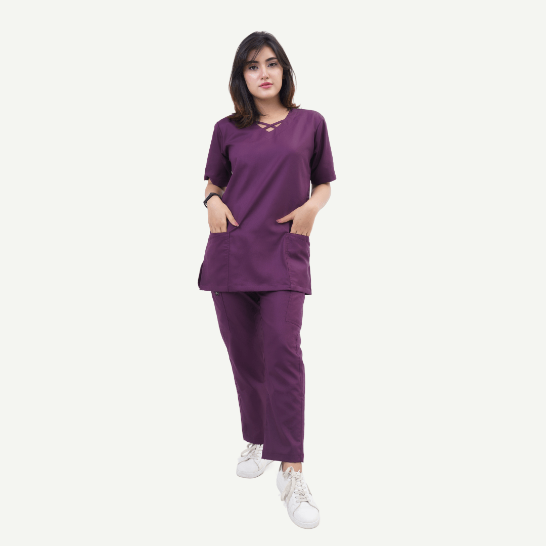 Criss Cross Neck-Line Scrub Set – dr.stitchess